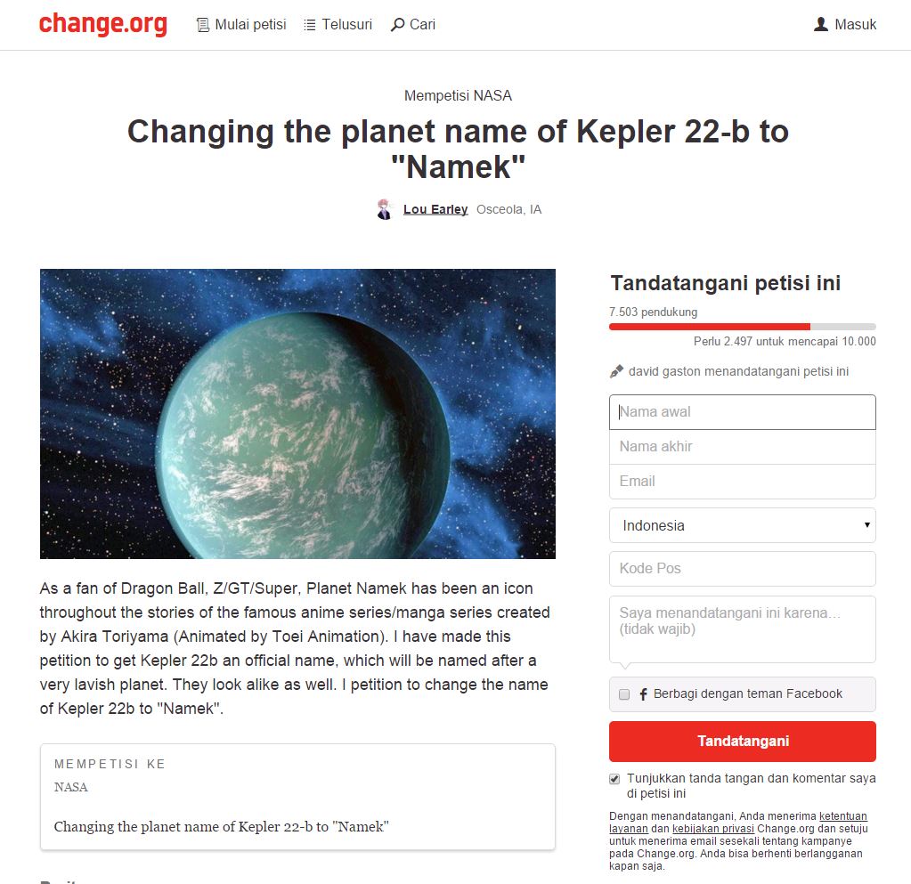 kepler 22b namekusei