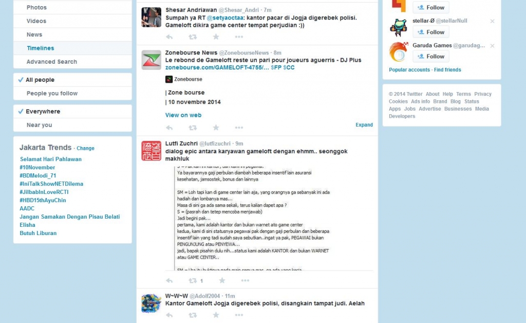 Kantor Gameloft Indonesia Digerebek Polisi? Kantor Gameloft Indonesia Digerebek Polisi?
