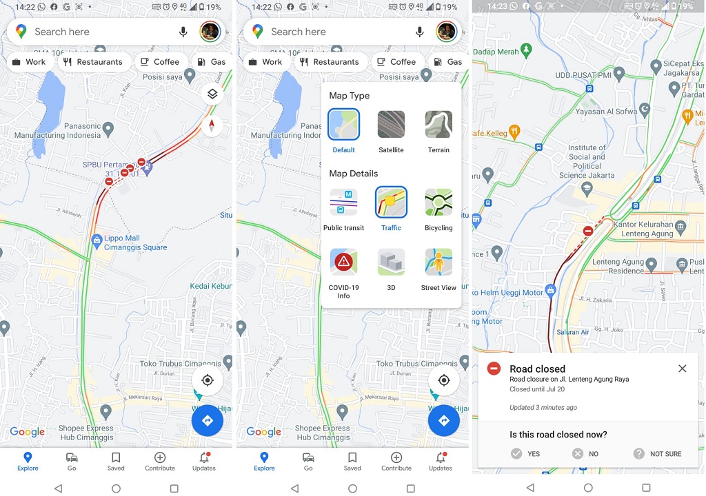 PPKM Darurat, Begini Cek Penyekatan Jalan di Google Maps