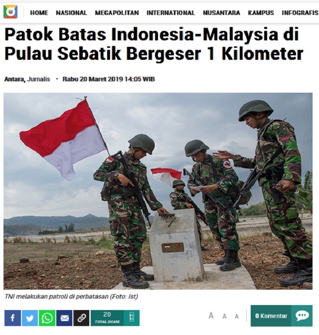Diam-Diam Malaysia Geser Patok Perbatasan saat Indonesia-Tiongkok Memanas
