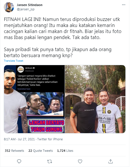 [Cek Fakta] Beredar Foto Ibas Yudhoyono Bertato? Ini Faktanya