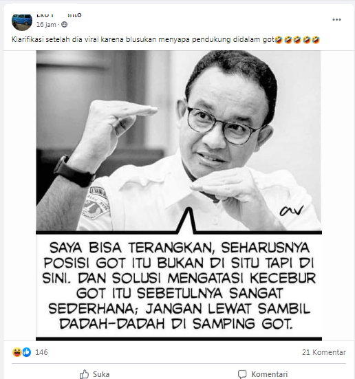 [cek Fakta] Benarkah Ini Klarifikasi Anies Baswedan Soal Terperosok Ke