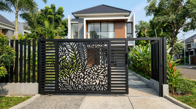 Inspirasi Pintu Pagar Dorong Modern, Cocok untuk Rumah Minimalis